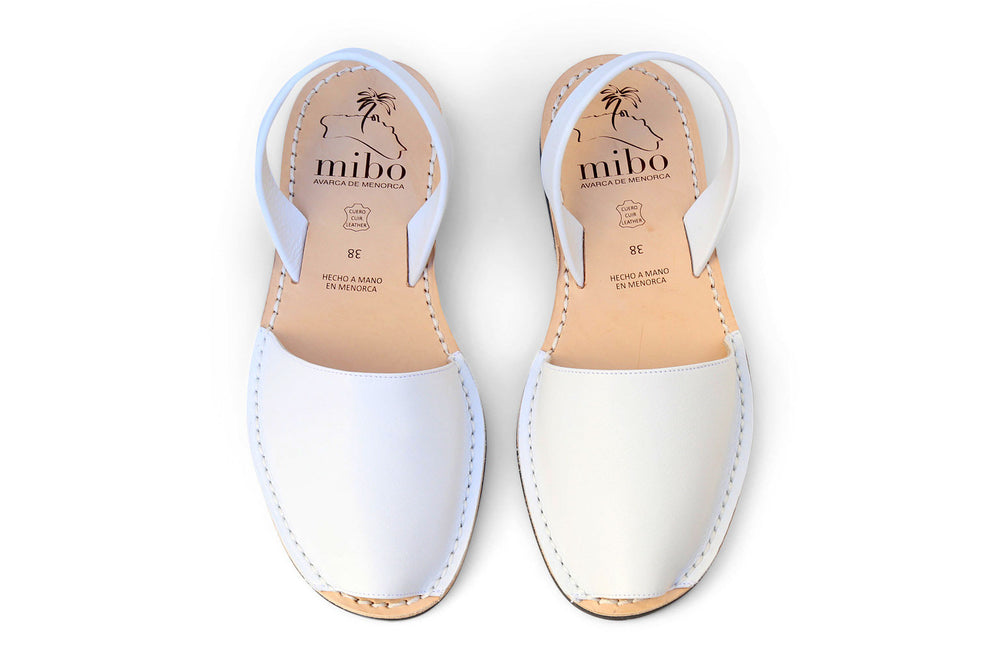 Mibo Avarcas White Menorcan Sandals - THE AVARCA STORE