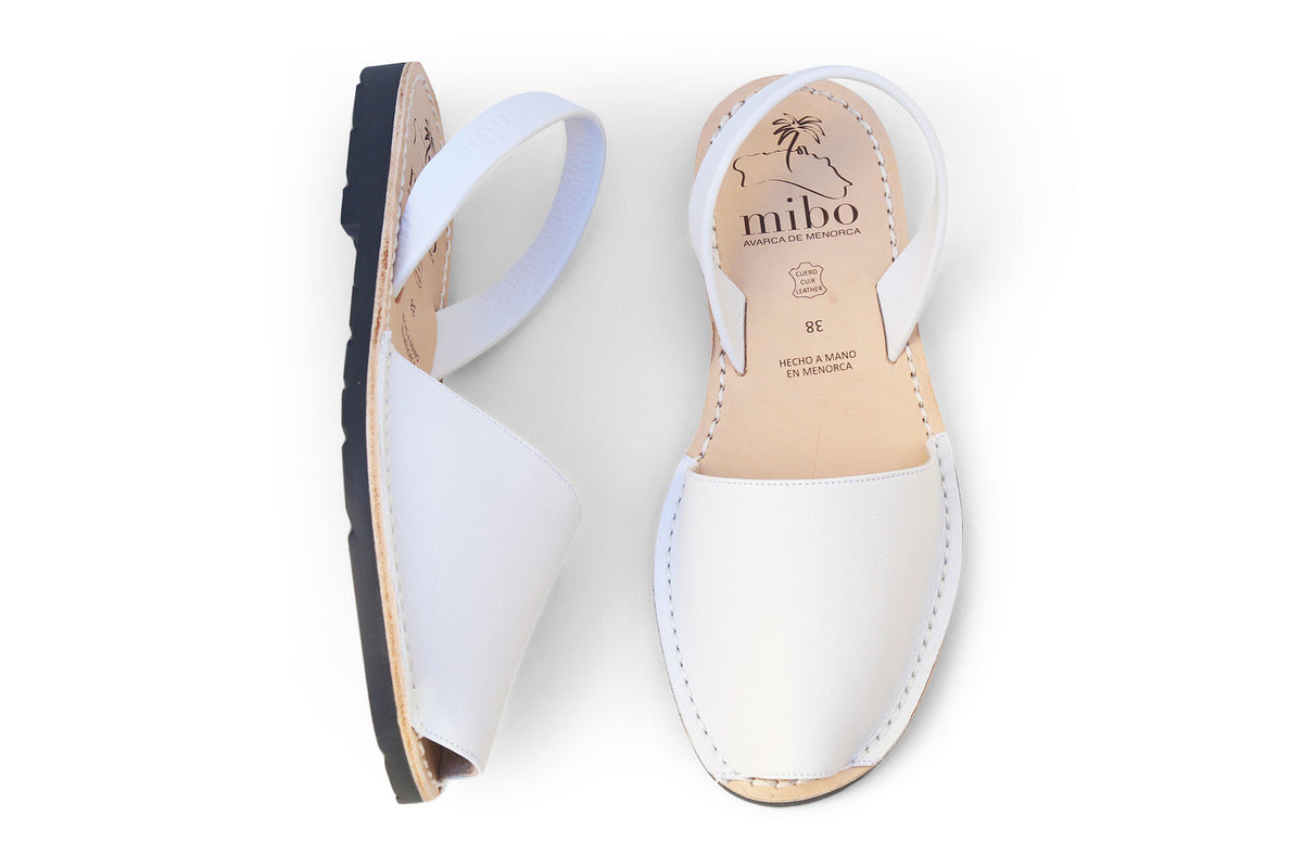 Mibo Avarcas White Menorcan Sandals - THE AVARCA STORE