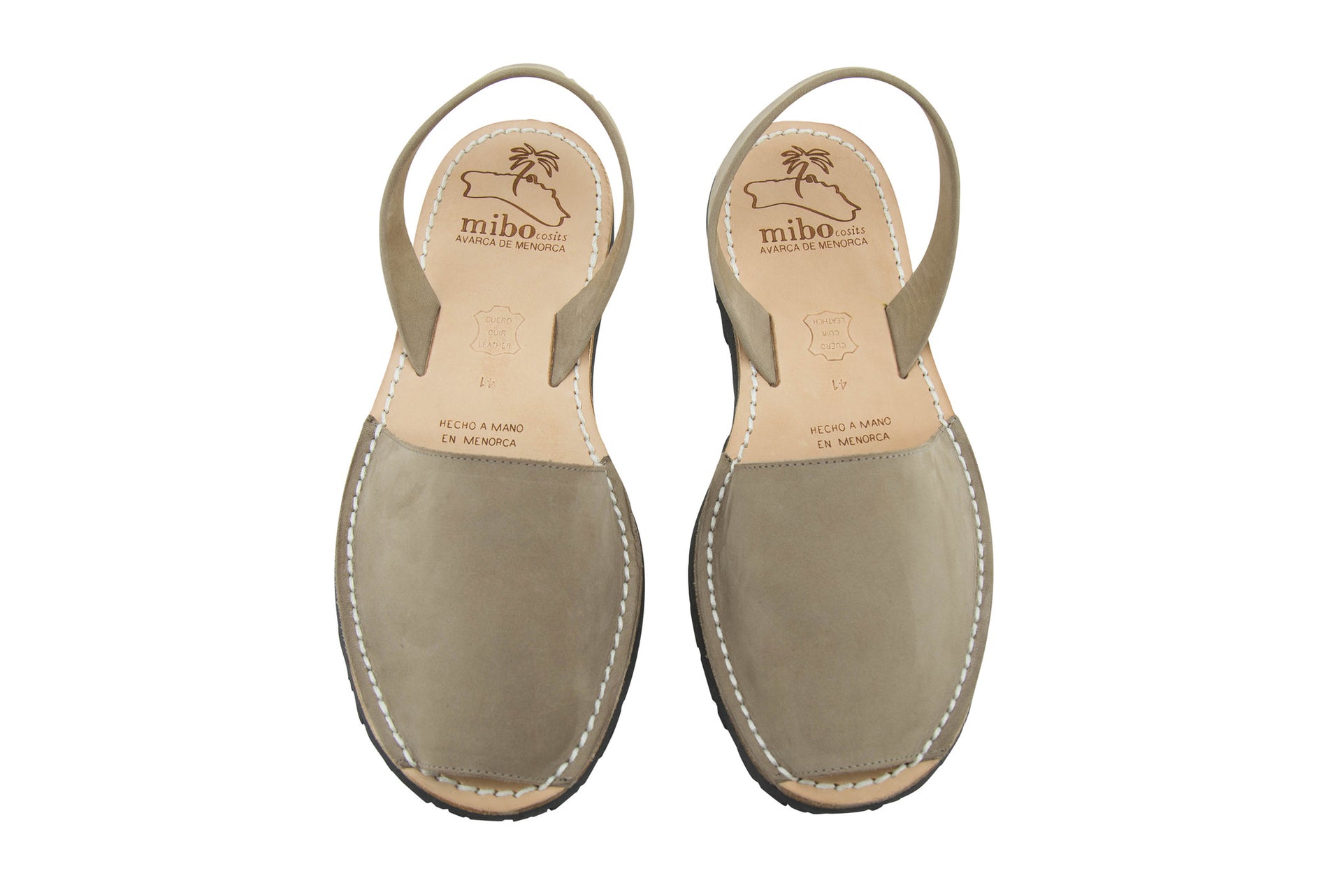 Mibo Avarcas Women's Classics Taupe Leather Slingback Sandals - THE ...